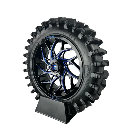 System 3 XT400 37x9.5-22 Tires on Fuel Runner Candy Blue Wheels