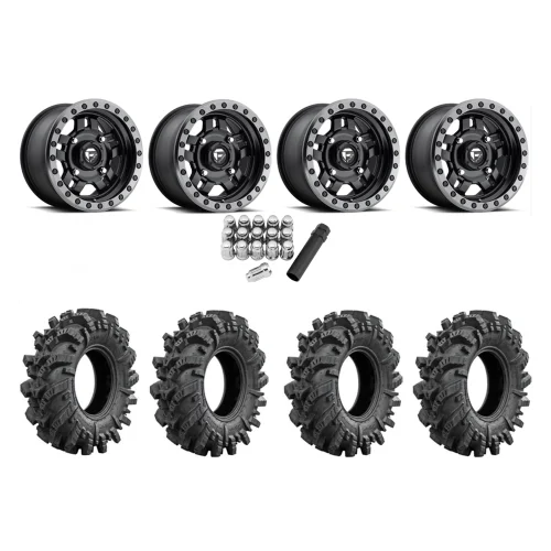 Intimidator 30x10-14 Tires on Fuel Anza D557 Wheels