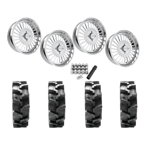 Quadboss QBT680 40x9.5-24 Tires on JTX Forged Reaper Polished Wheels
