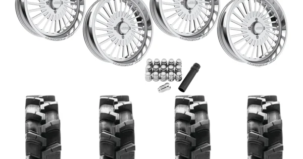 Quadboss QBT680 40x9.5-24 Tires on JTX Forged Reaper Polished Wheels