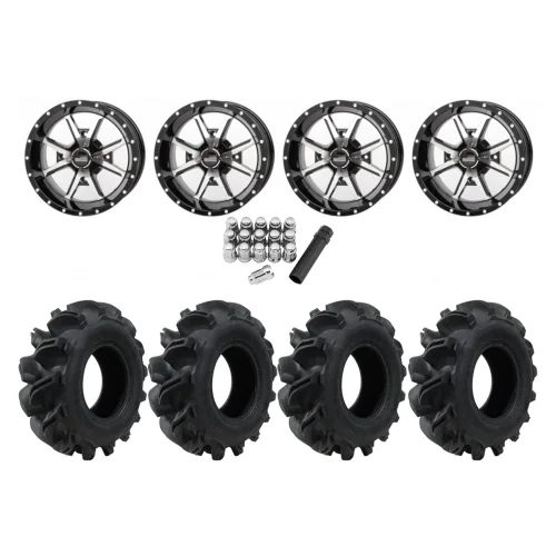 Interco Vampire EDL 28x10-14 Tires on Frontline 556 Machined Wheels