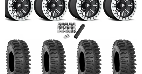 System 3 XT400 30x10-15 Tires on Fuel Hardline Gloss Black Milled ...
