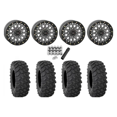 System 3 XTR370 32x10-15 Tires on SB-6 Gunmetal Beadlock Wheels