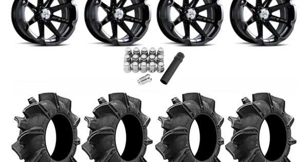 Assassinator Mud Tires 28x10-14 on MSA M12 Diesel Wheels