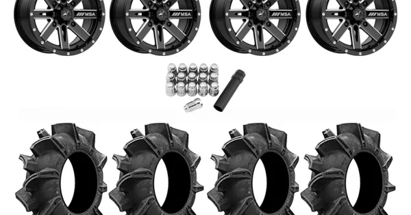 Assassinator Mud Tires 34x8-14 on MSA M41 Boxer Wheels