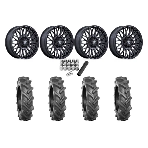 BKT AT 171 33x9-20 Tires on MSA M50 Clubber Matte Black Wheels