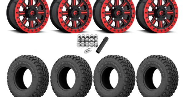 EFX MotoHammer 32x10-15 Tires on Fuel Hardline Gloss Black with Candy ...