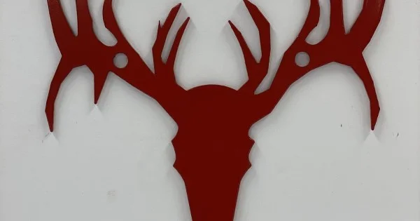 Red Deer Logo Plate for Wild Boar Radiator Relocation Kit