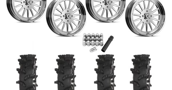 High Lifter Outlaw Max 40x10-24 Tires on KG1 Forged KU016 Rays Polished ...