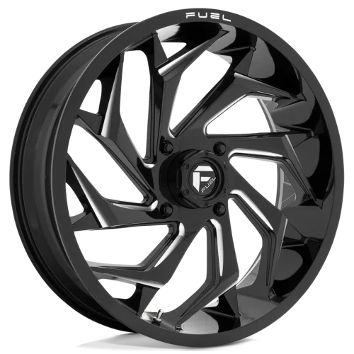 Assassinator Mud Tires 50x12-24 on Fuel Reaction Gloss Black Milled Wheels