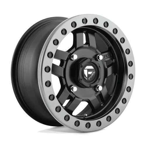 Fuel Off-Road Anza D917 Beadlock Matte Black w/ Anthracite Ring 15x7 ...