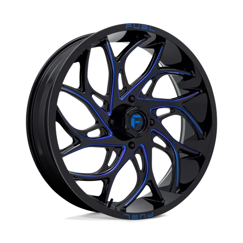 BKT TR 171 42x9.5-24 Tires on Fuel Runner Candy Blue Wheels