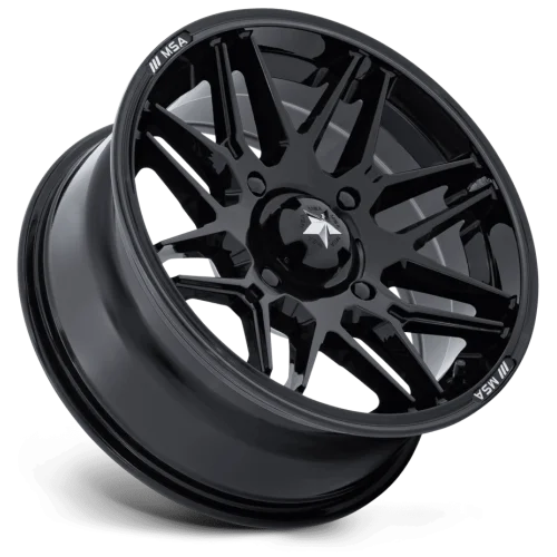 MSA M52 Radar Gloss Black 15x7 Wheels/Rims (Full Set)