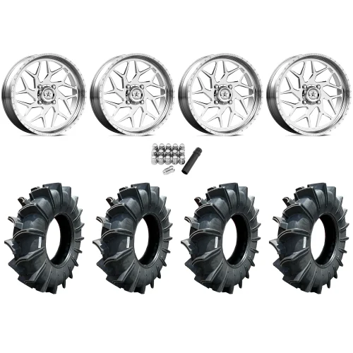 Assassinator Mud Tires 40x10-24 on American Force K05 Coyote Polished ...