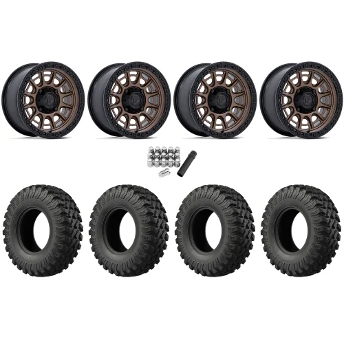 EFX MotoRally 32x10-15 Tires on Fuel Cycle Matte Bronze Wheels