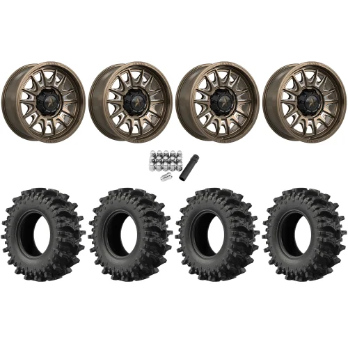 EFX MotoSlayer 32x9.5-18 Tires on MSA M55 Commander Gloss Bronze Milled ...