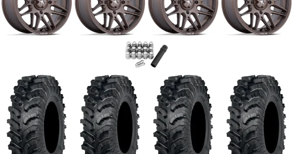 ITP MT911 27x10-14 (8ply) Tires on MSA M52 Radar Matte Bronze Wheels