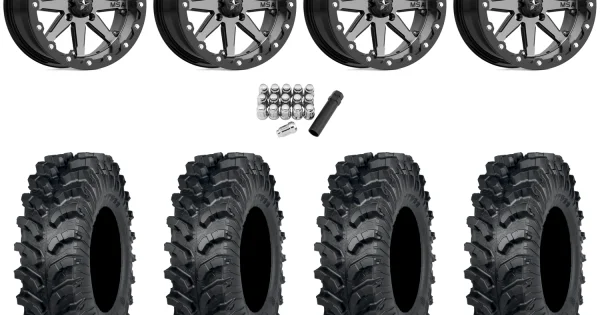 ITP MT911 27x10-14 (8ply) Tires on MSA M21 Lok Gunmetal Beadlock Wheels