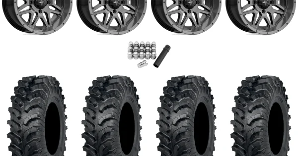 ITP MT911 27x10-14 (8ply) Tires on MSA M26 Vibe Dark Tint Wheels