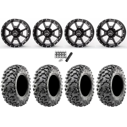 Maxxis Carnivore RT 28x10-14 (8ply) Radial Tires on Frontline 556 Gloss ...