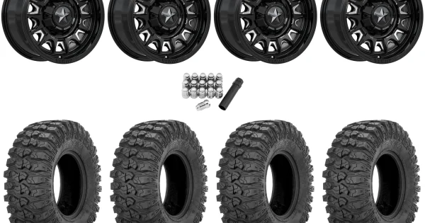 Sedona Rock-A-Billy 32x10-15 Tires on MSA M55 Commander Gloss Black ...