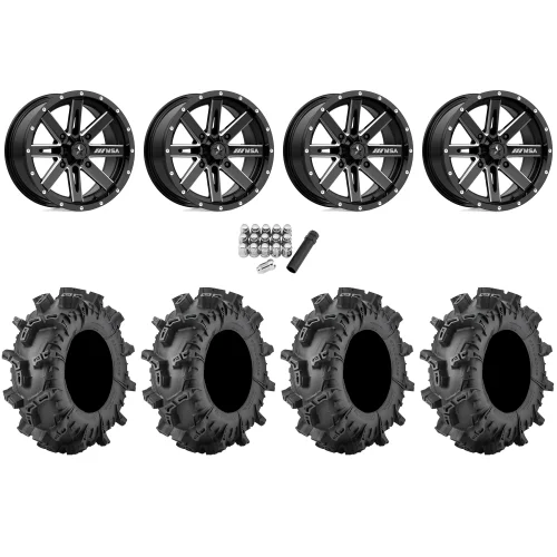Terminator MAX 30x10-14 (6ply) Tires on MSA M41 Boxer Gloss Black ...