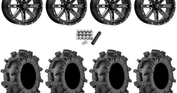 Terminator MAX 30x10-14 (6ply) Tires on MSA M41 Boxer Gloss Black ...