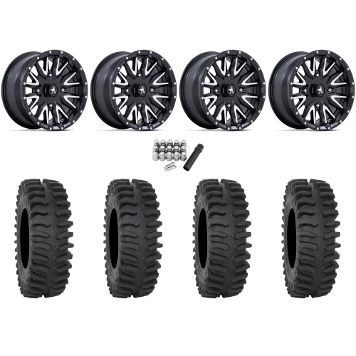 System 3 XT400 30x10-14 Tires on MSA M49 Creed Matte Black & Machined ...