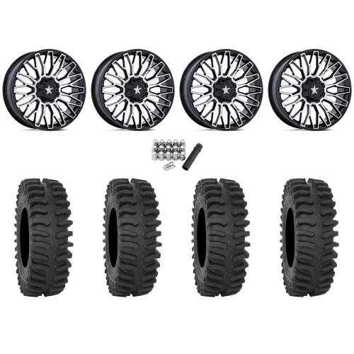 System 3 XT400 40x9.5-24 Tires on MSA M50 Clubber Machined Wheels