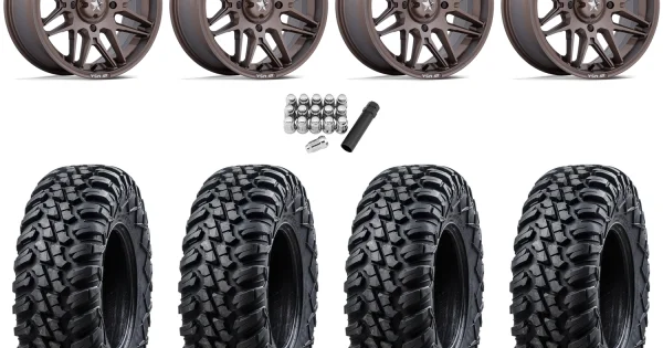 Tusk Terrabite 30x10-14 Radial Tires on MSA M52 Radar Matte Bronze Wheels