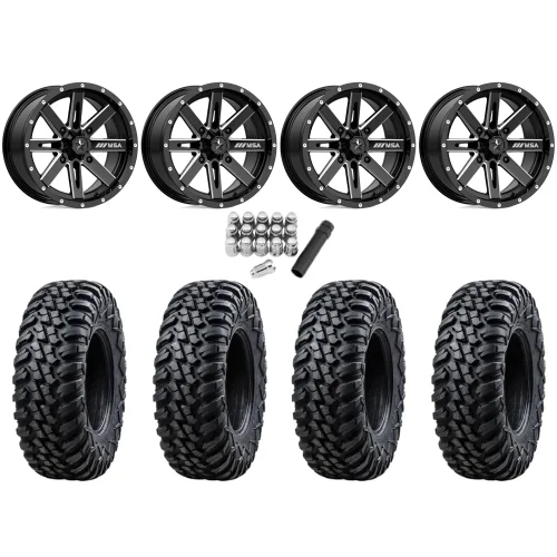 Tusk Terrabite 30x10-14 Radial Tires on MSA M41 Boxer Wheels