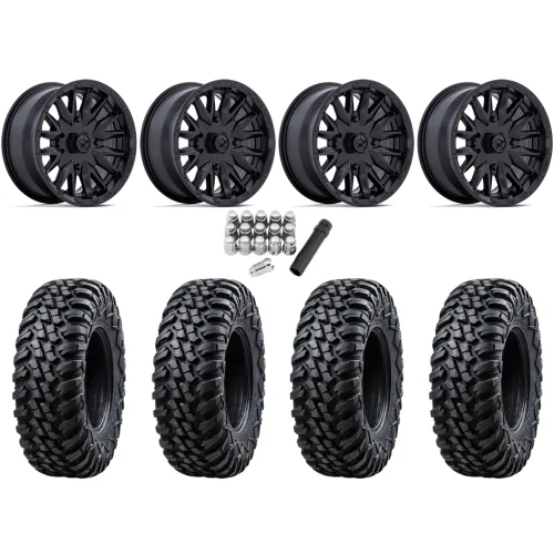 Tusk Terrabite 30x10-14 Radial Tires on MSA M49 Creed Matte Black Wheels