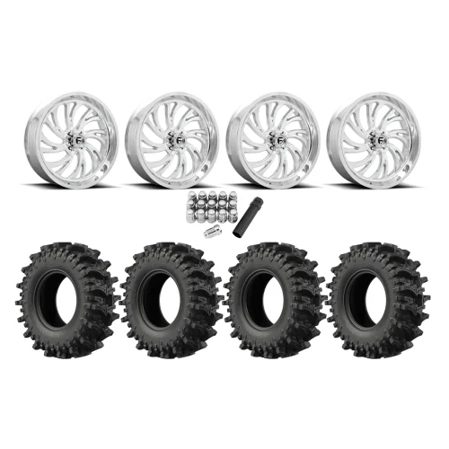 EFX MotoSlayer 40x10.5-24 Tires on Fuel Kompressor Polished Wheels