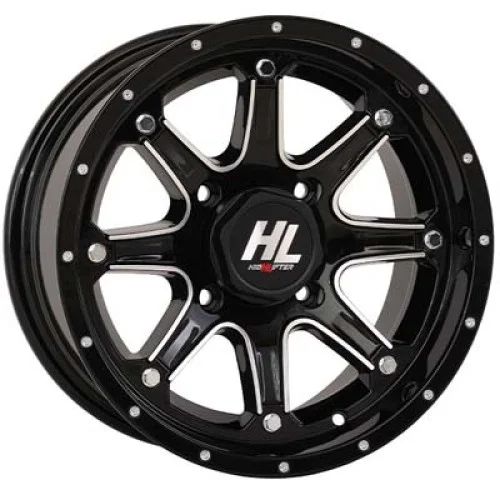 Assassinator Mud Tires 28x10-14 on HL4 Gloss Black Wheels