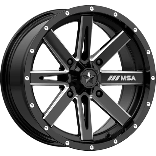 MSA M41 Boxer Gloss Black Milled 16x7 Wheel/Rim