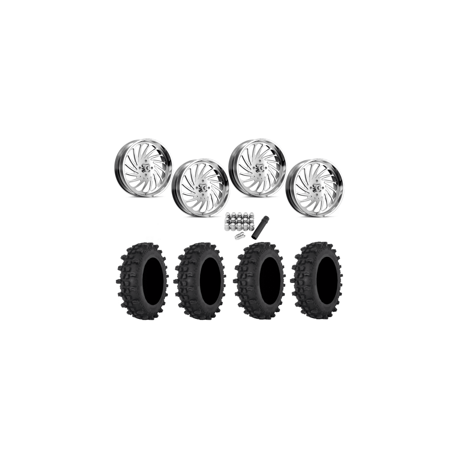 Frontline ACP Tires on KG1 Forged KU023 Bender Polished Wheels